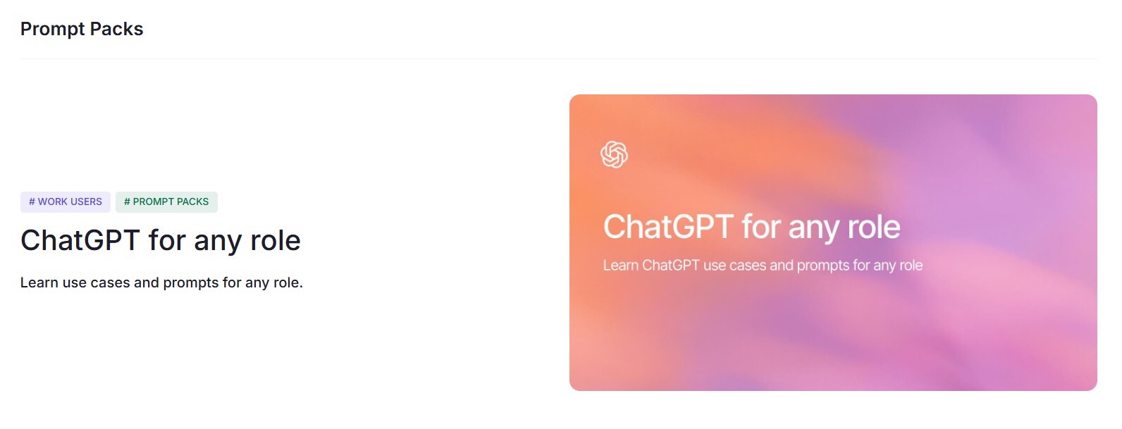 Prompt Packs for Business: Improve Productivity with ChatGPT